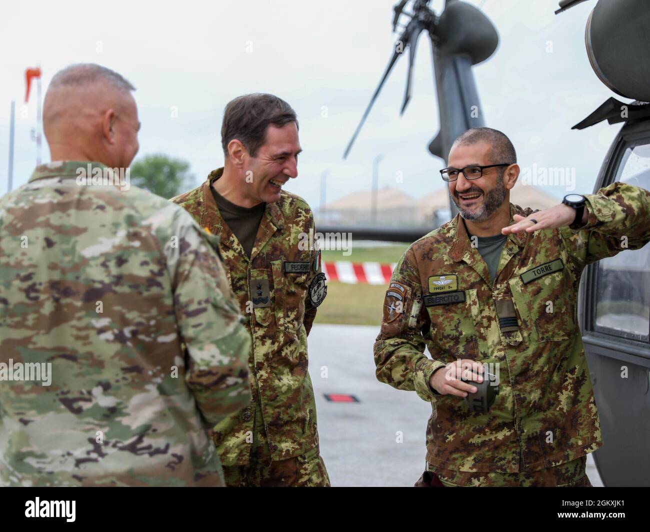 Italian Maj. Gen. Franco Federici, commander of Kosovo Force, and ...