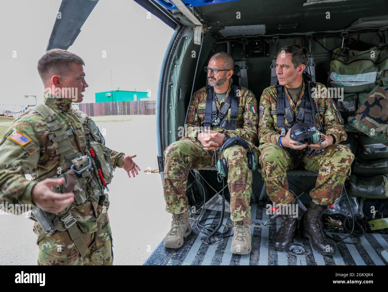 Italian Maj. Gen. Franco Federici, commander of Kosovo Force, and ...
