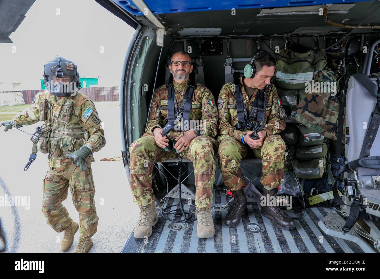 Italian Maj. Gen. Franco Federici, commander of Kosovo Force, and ...