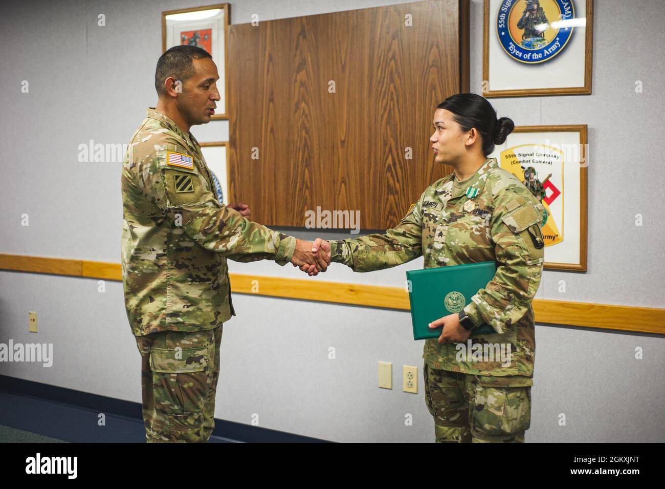 U.S. Army Sgt. Angelu Legaspi, assigned to 55th Signal Company (Combat ...