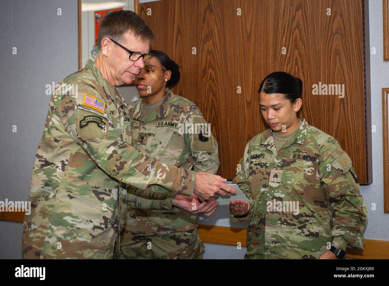 U.S. Army Sgt. Angelu Legaspi, assigned to 55th Signal Company (Combat ...