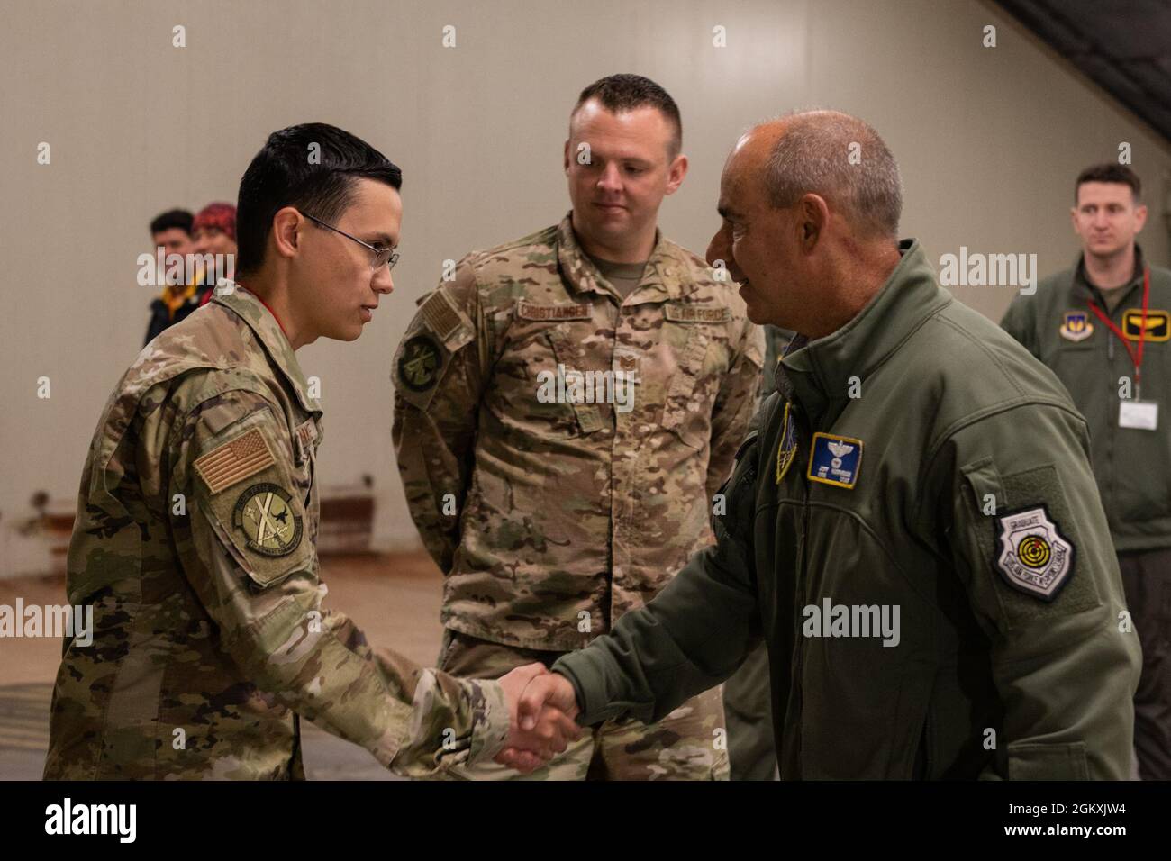 Gen. Jeffrey Harrigian, right, U.S. Air Forces Europe-Air Forces Africa ...