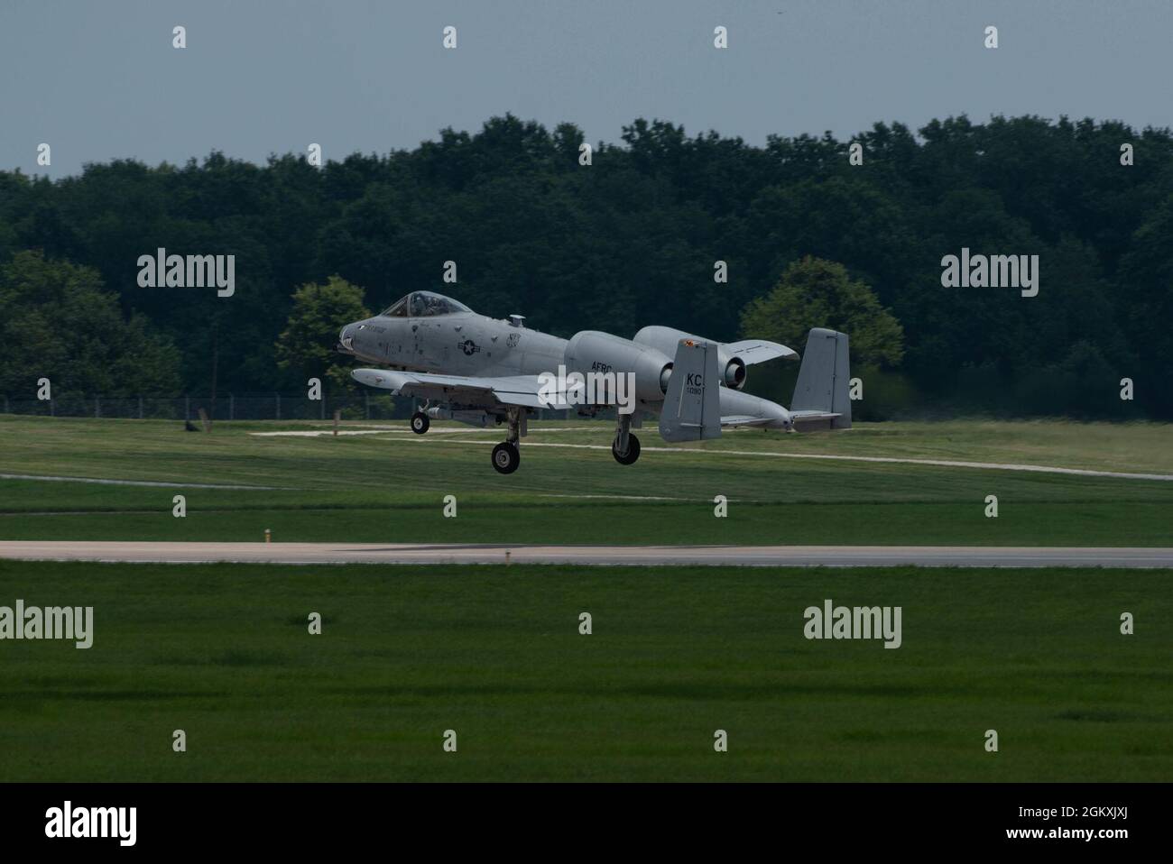 An A-10 Thunderbolt II, assigned to the 442d Fighter Wing, takes off ...