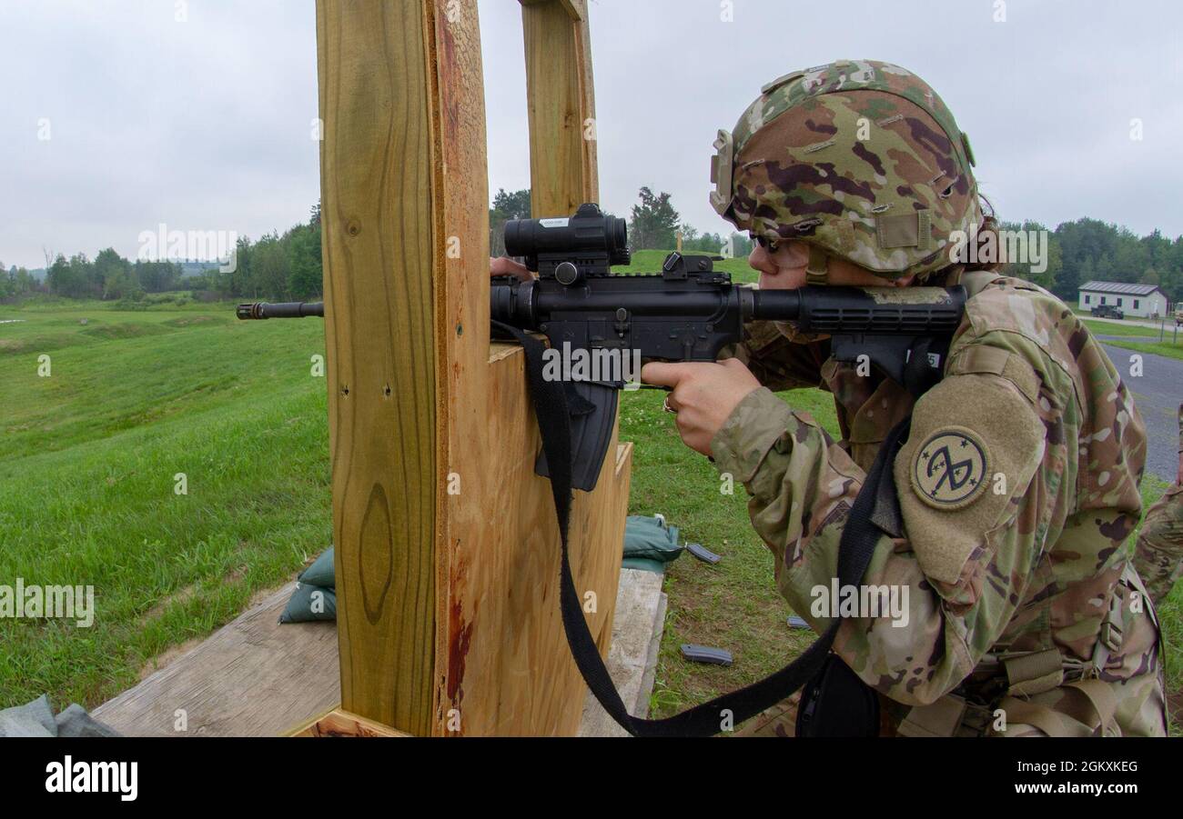 New York National Guard Pfc. Angelena Rivera, a combat medic assigned ...