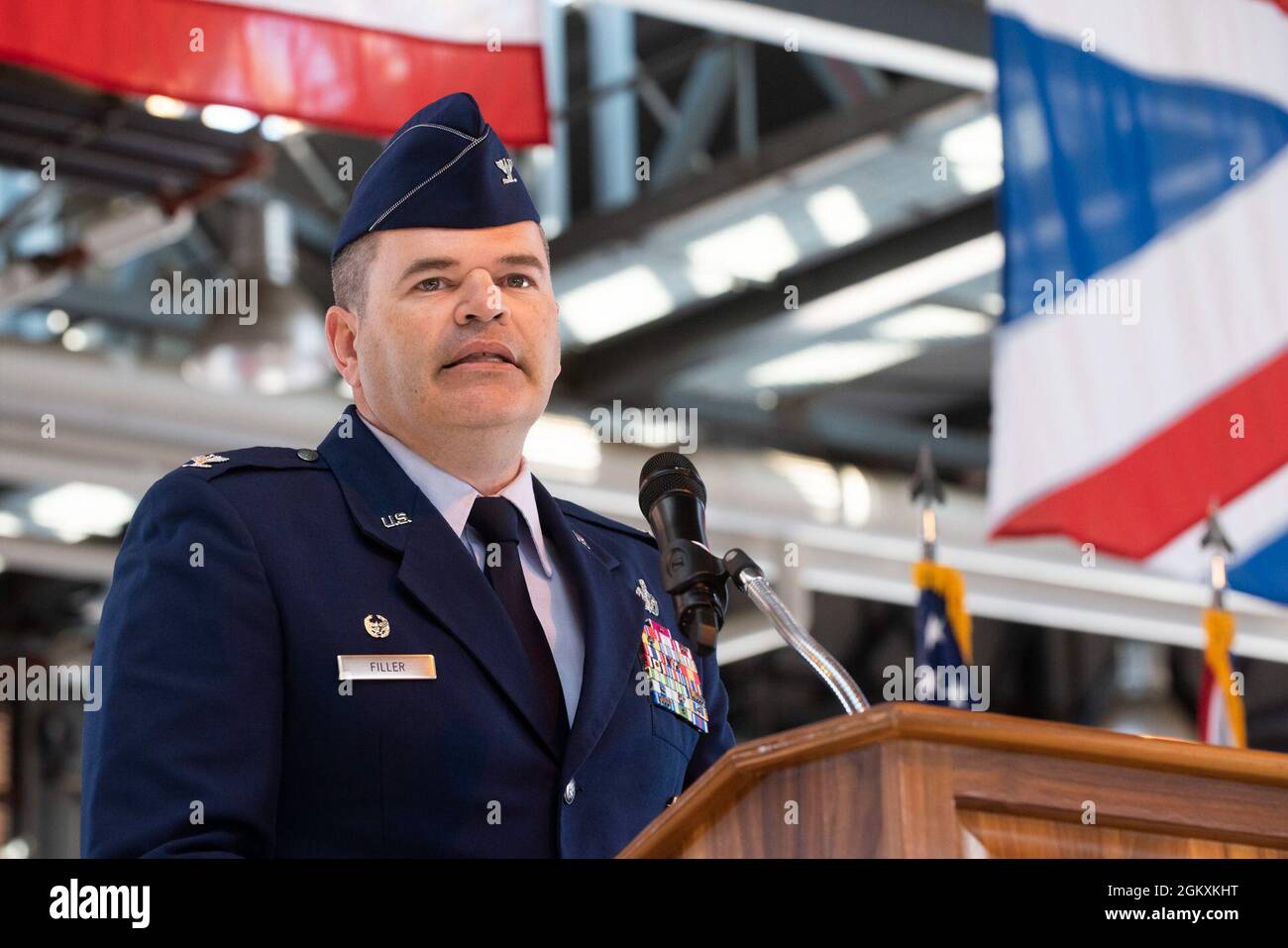 U.S. Air Force Col. Brian Filler, 501st Combat Support Wing incoming ...