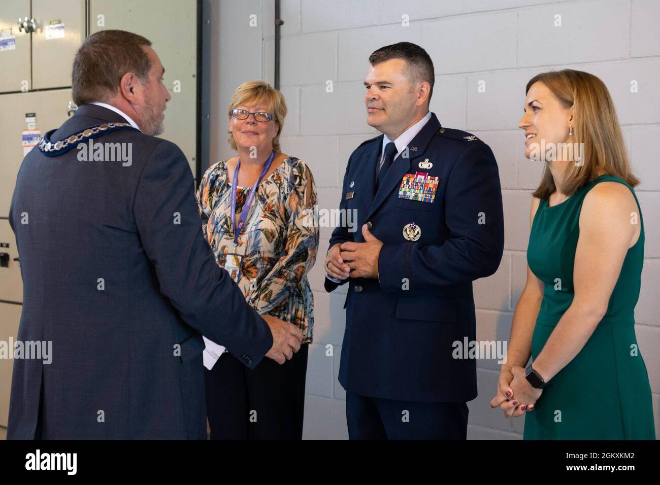 U.S. Air Force Col. Brian Filler, center right, 501st Combat Support ...