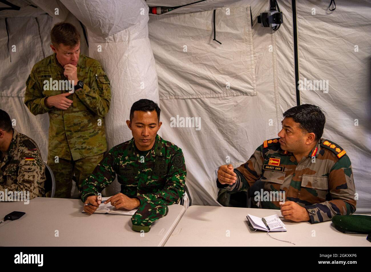 Australian Army Col. James Hunter, Chief of Staff of the Deployment ...