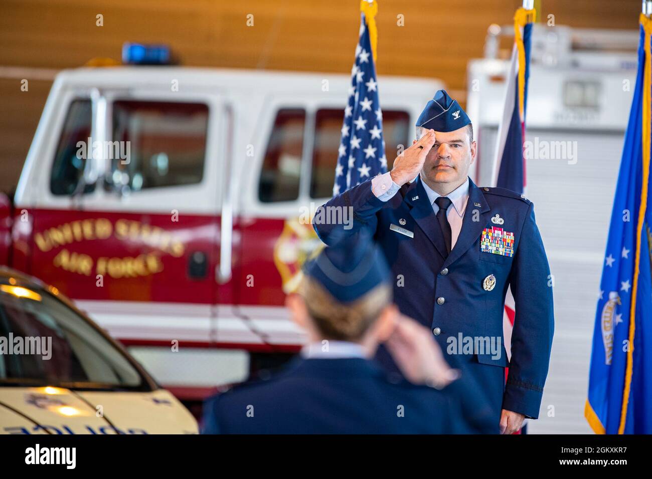 U.S. Air Force Col. Brian Filler, 501st Combat Support Wing incoming ...
