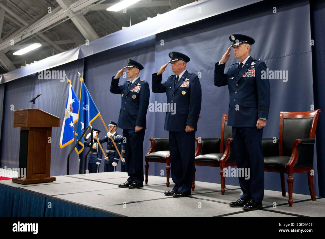 From left, Air Force Vice Chief of Staff Gen. David Allvin, Maj. Gen ...