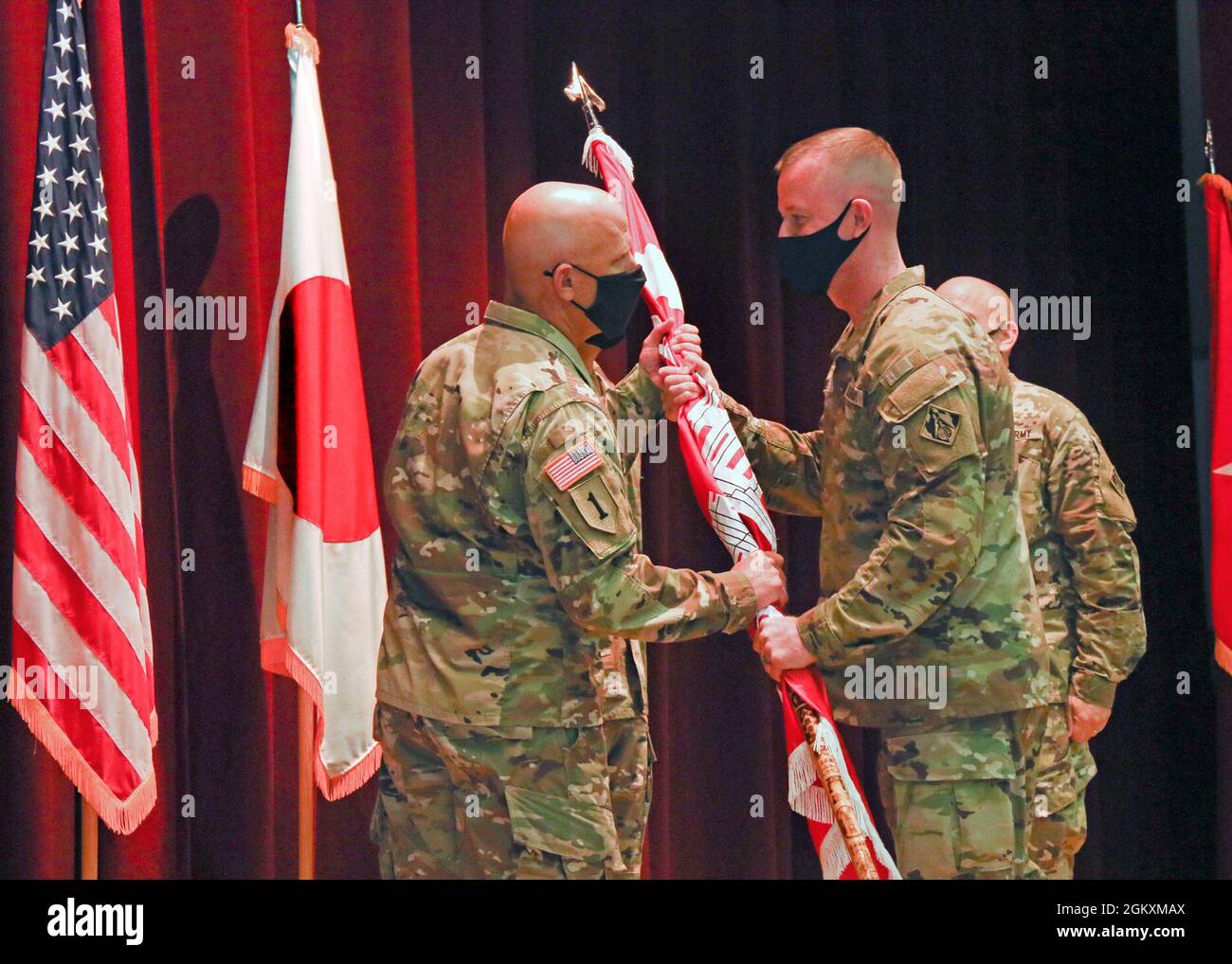 Col. Gary S. Bonham receives the Japan Engineer District Colors from ...