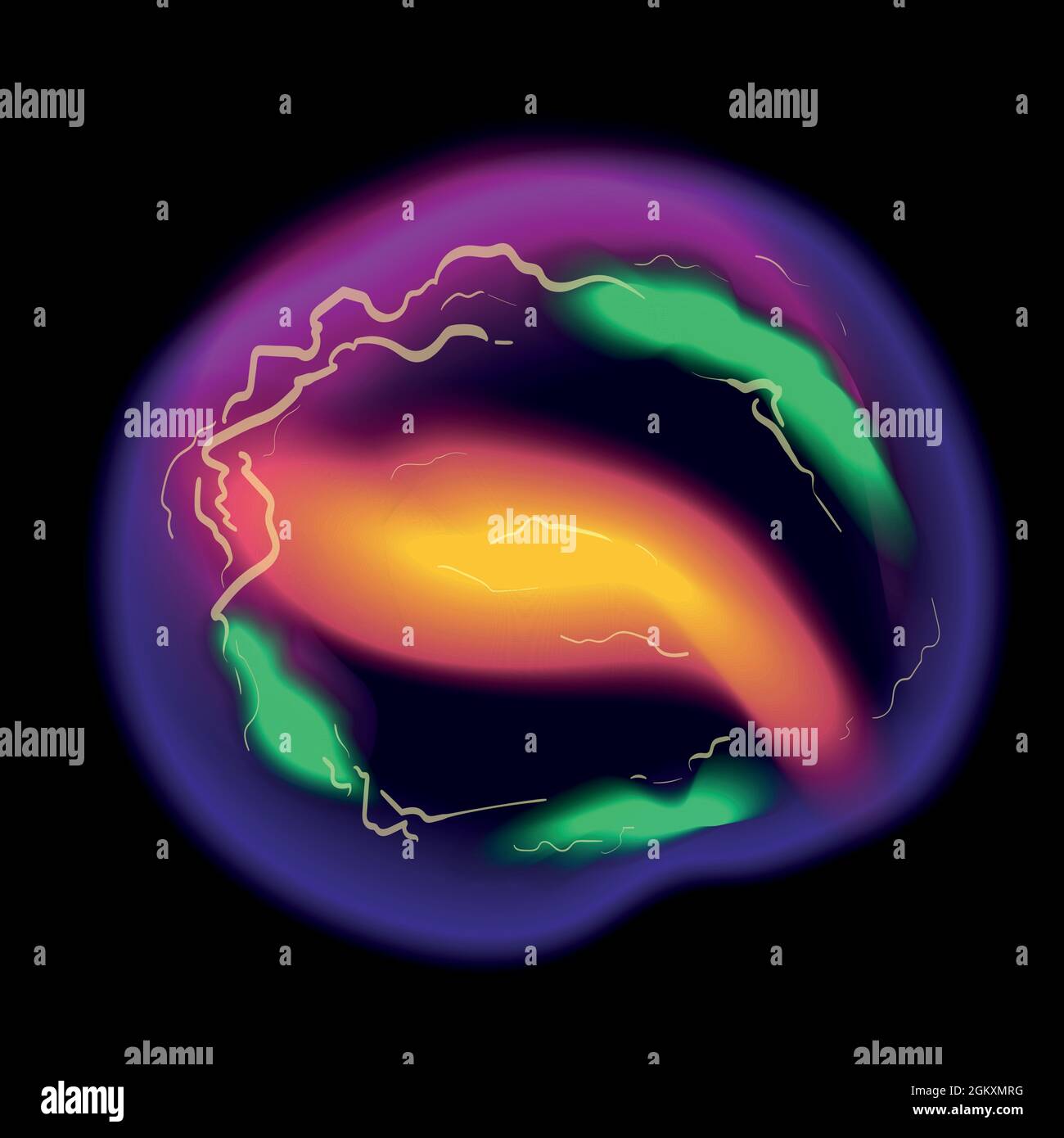 Supernova, stellar explosion, vector illustration of space Stock Vector ...
