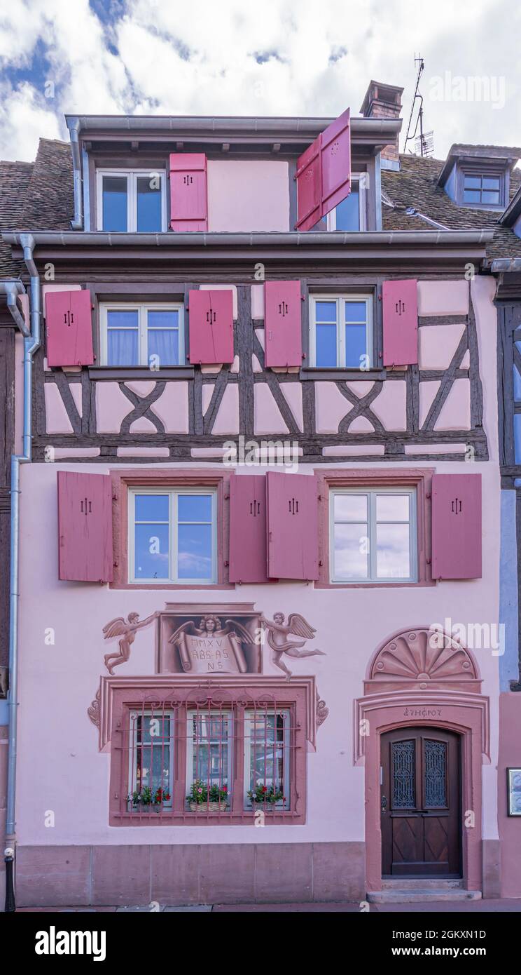 Colmar, France - 09 16 2021: Typical houses and colorful facades in ...