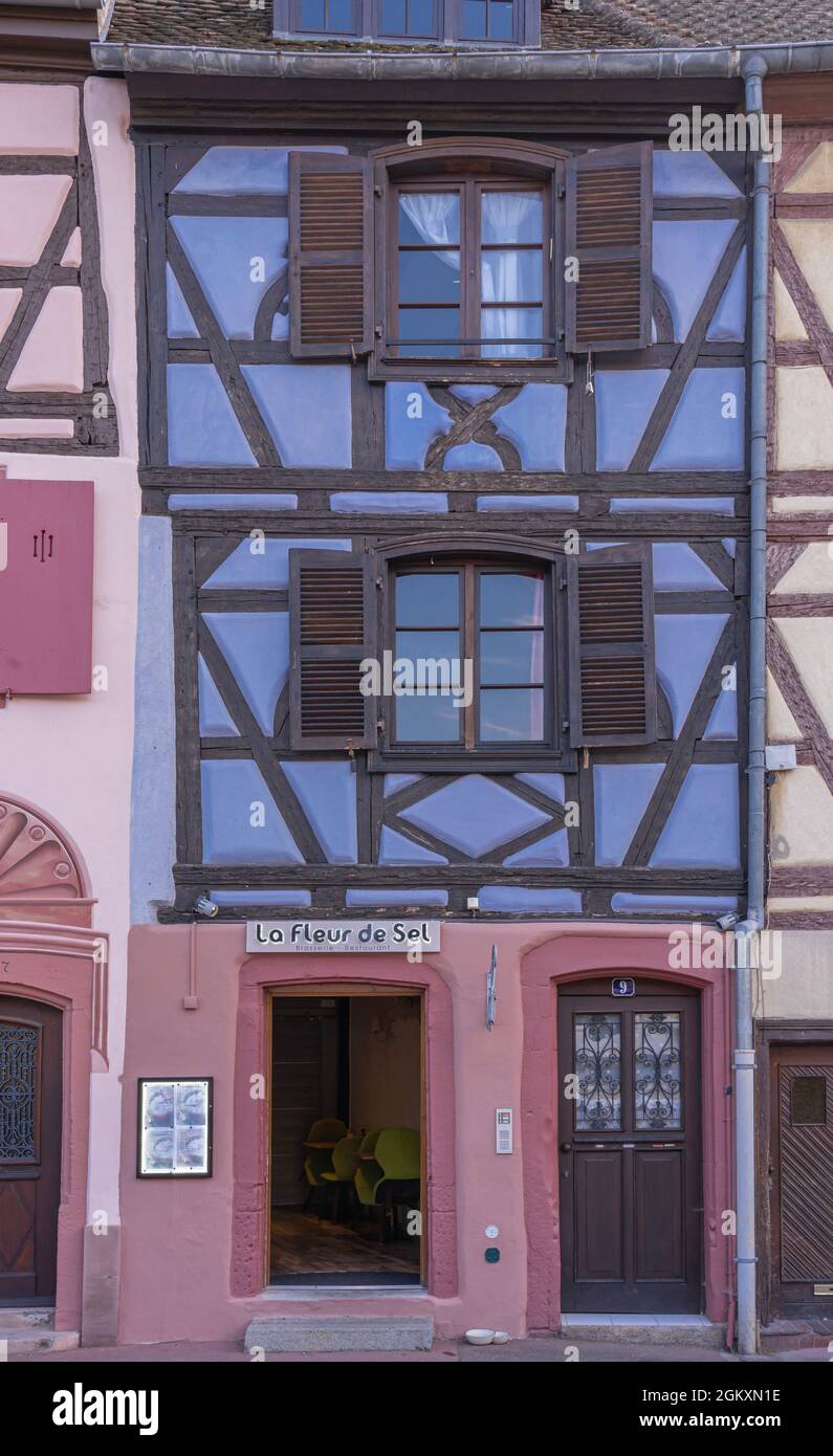 Colmar, France - 09 16 2021: Typical houses and colorful facades in ...