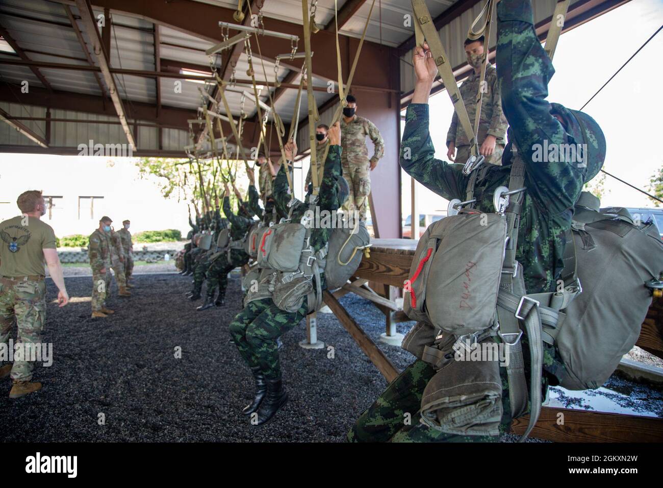 Paratroopers from the Royal Thai Army participate in Basic Airborne ...