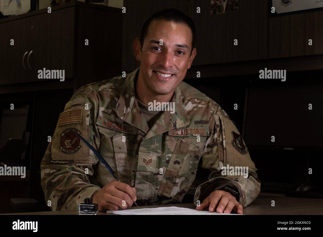U.S. Air Force Staff Sgt. Christian Luevano, contracting officer ...