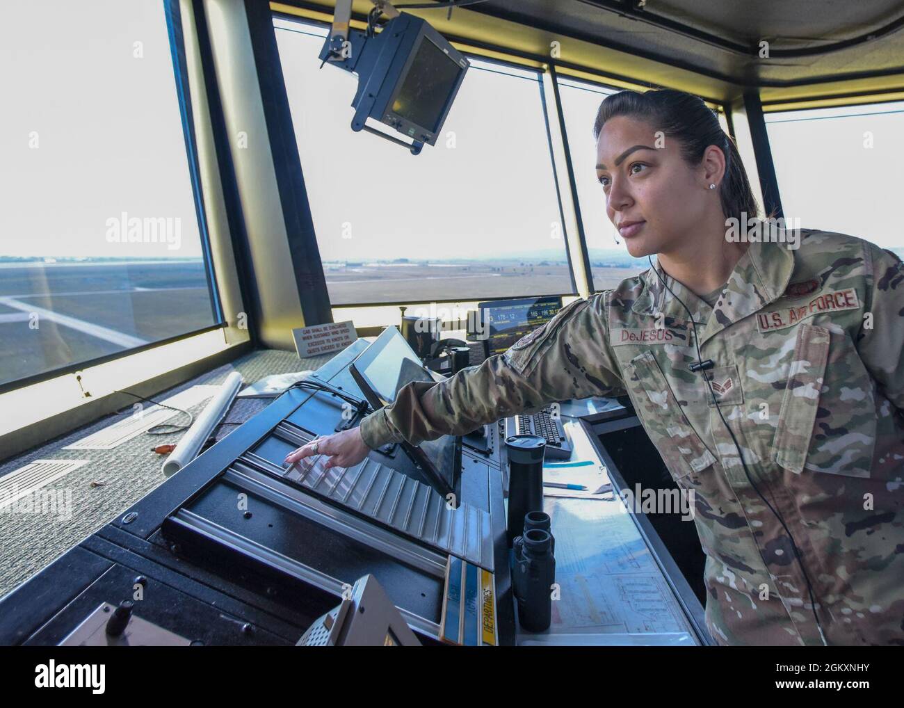U.S. Air Force Senior Airman Alyssa DeJesus, Air Traffic Control ...