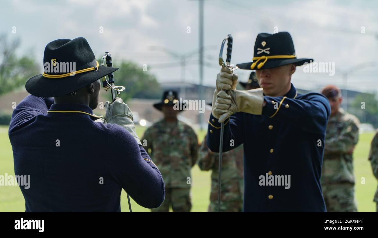 The 1st Cavalry Division honor guard along with 1st Cav. Div. brigade ...