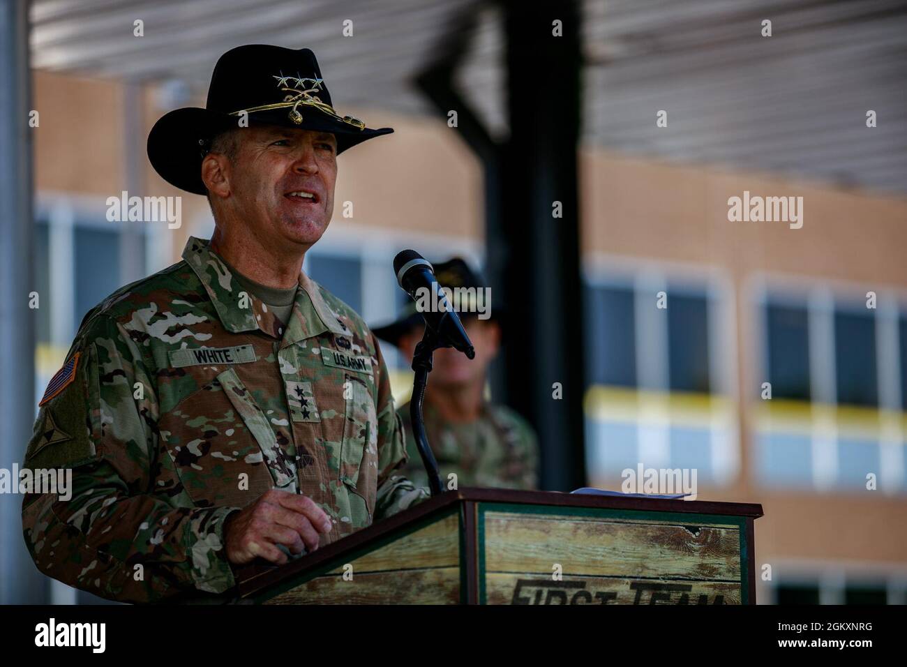 Gen. Robert Pat White, III Corps and Fort Hood commanding gengeral ...