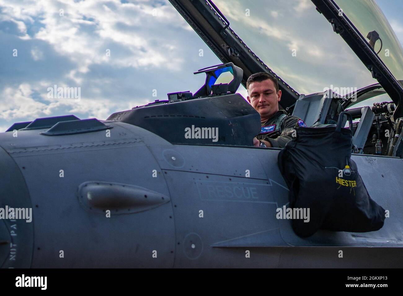 Capt. Taylor Hiester, 175th Fighter Squadron pilot, perform launch ...