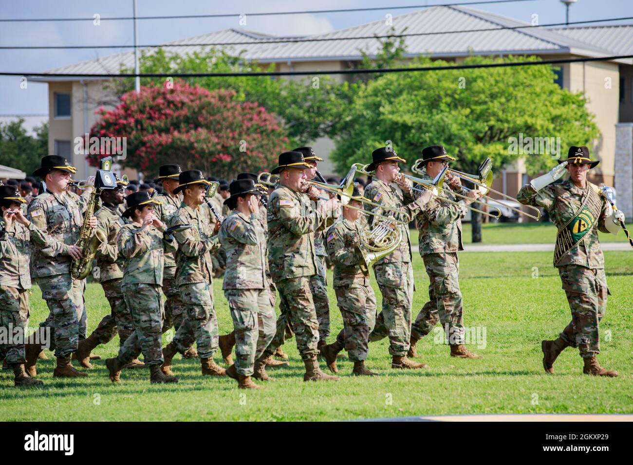 The 1st Cavalry Division honor guard along with 1st Cav. Div. brigade ...