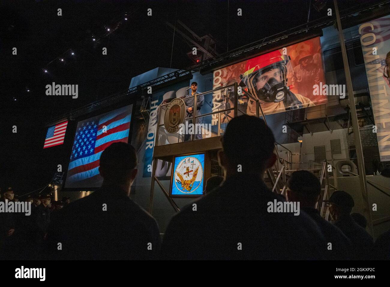 Recruits listen as Aviation Boatswain's Mate (Equipment) 2nd Class ...