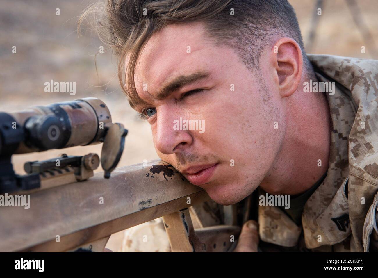 Cpl. Noah Enderle, a professionally instructed gunman with 3rd Battalion, 25th Marines, 4th ...