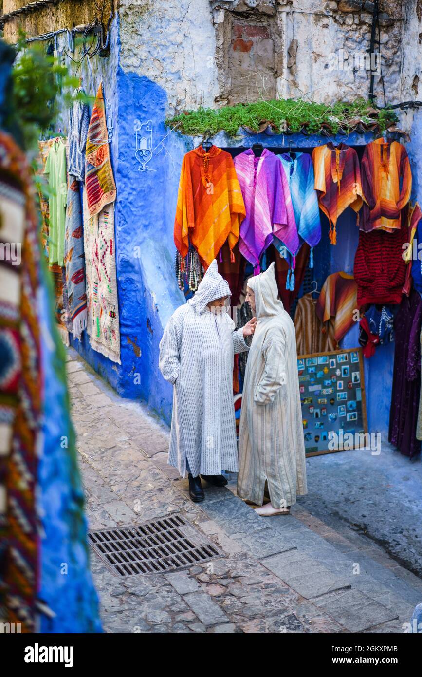 Street scene in the Chefchaouen, Morocco, Africa Stock Photo - Alamy