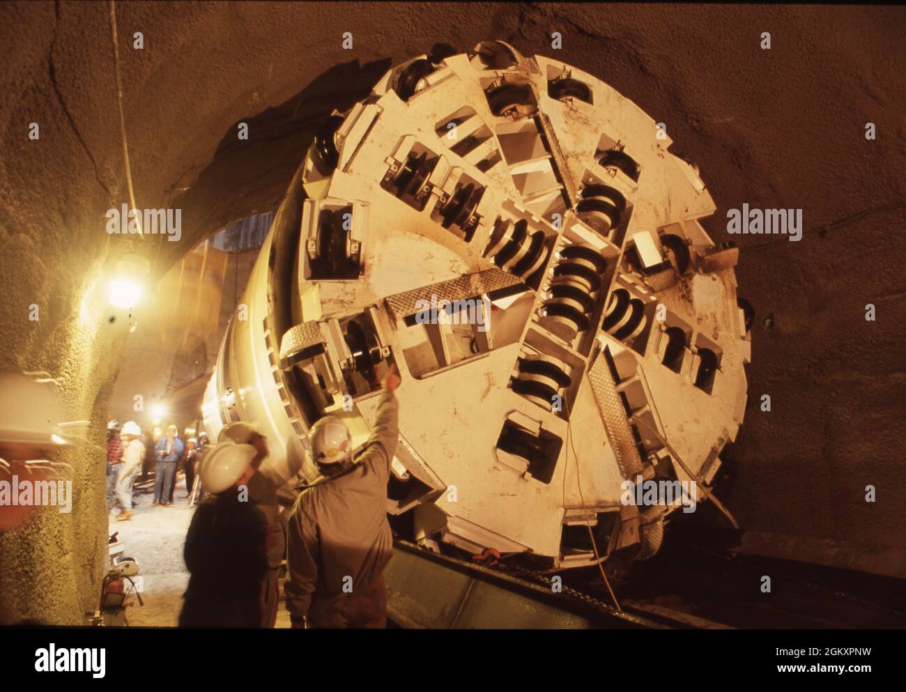 ©1993 SCIENCE: Tunnel boring machine 300-feet underground 24 foot in ...