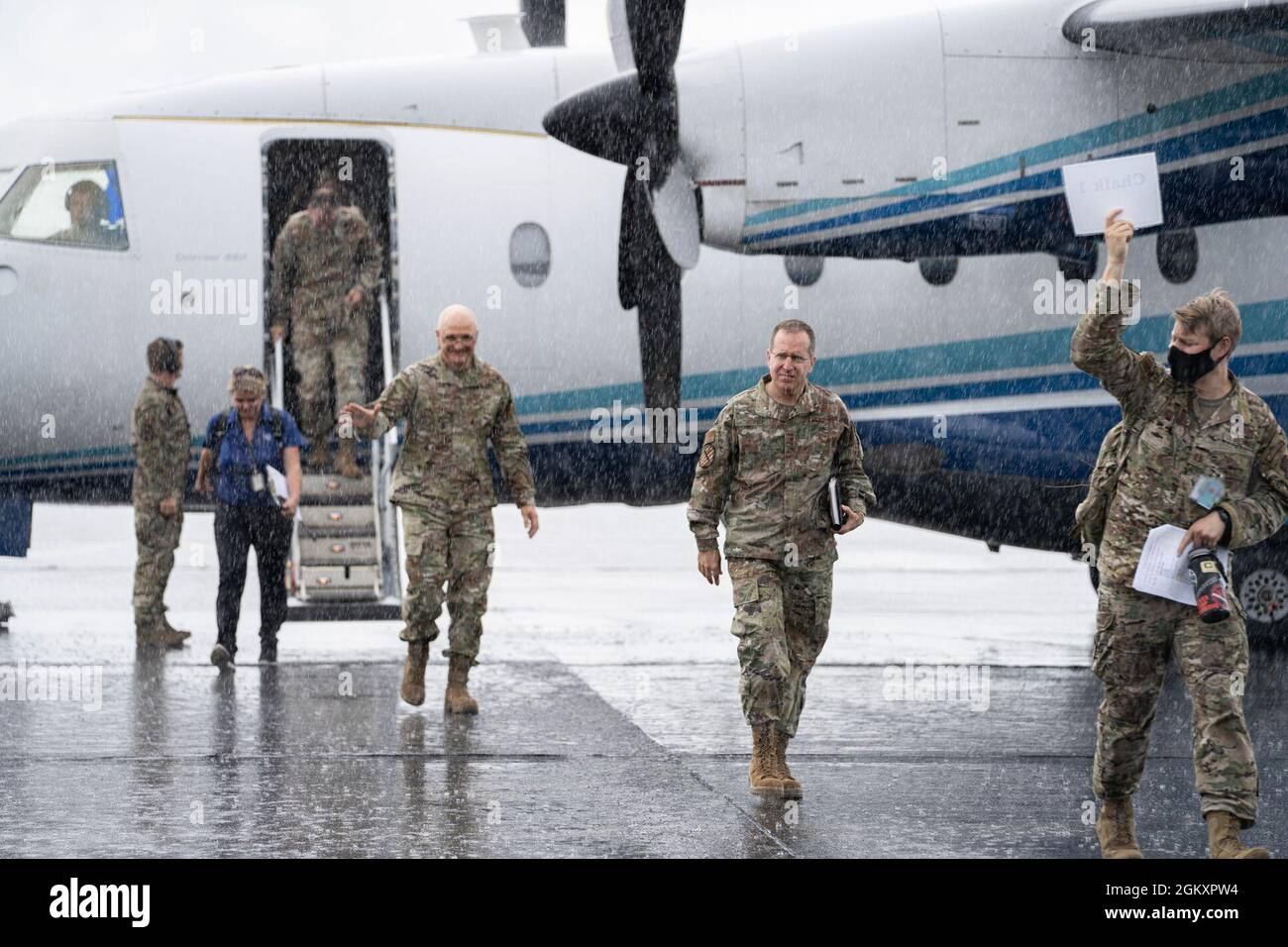 (Left) Gen. Arnold Bunch Jr., Air Force Materiel Command commander ...