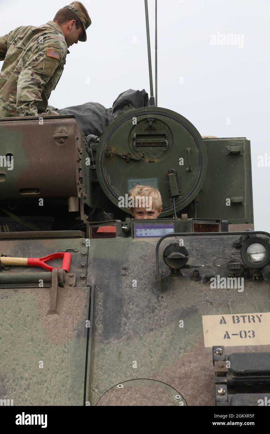 The 1-147 Field Artillery from South Dakota lets Ethan Manson, a six ...