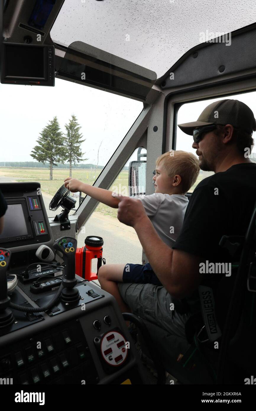 Firefighters from Camp Ripley Training Center, Minnesota, give six year ...