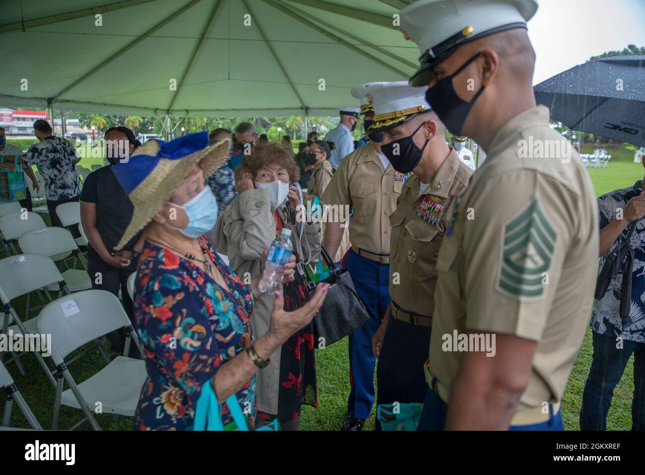 Marine Corps Base Camp Blaz senior leaders speak with World War II ...