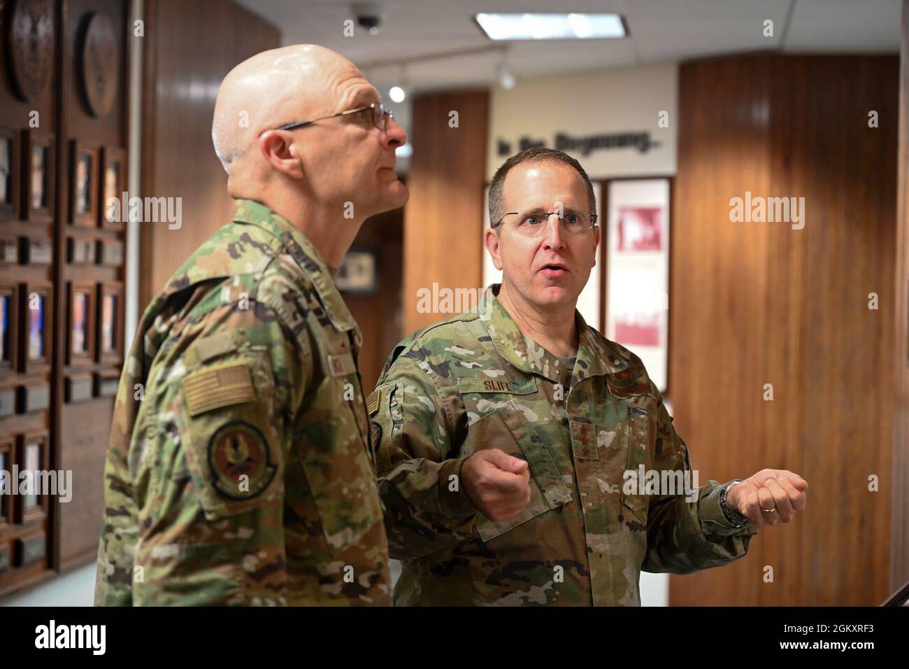 U.S. Air Force Gen. Arnold Bunch, left, commander of Air Force Materiel ...