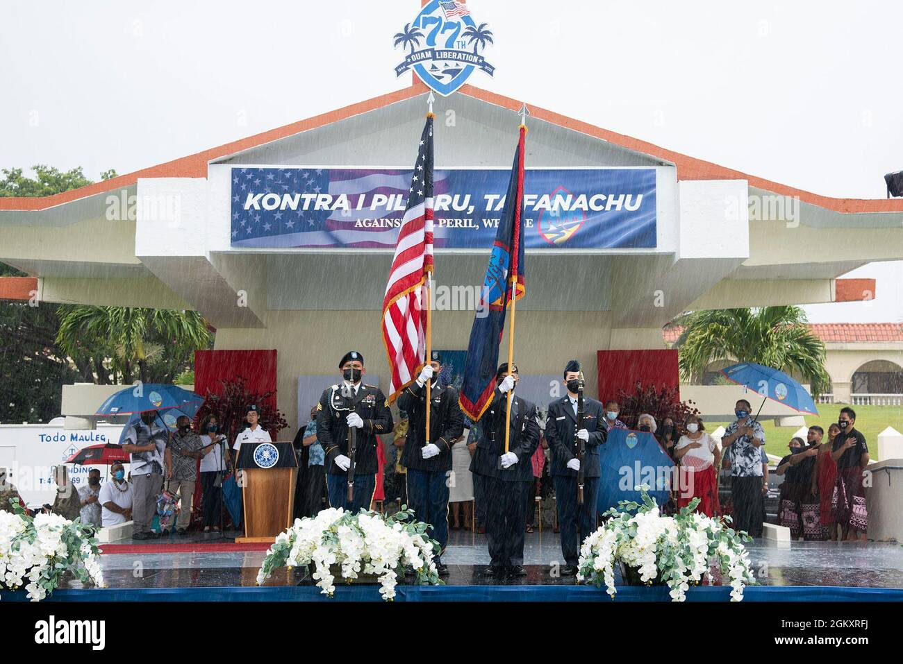 ADELUP, Guam (July 22, 2021) - Colors are presented by the Guam ...
