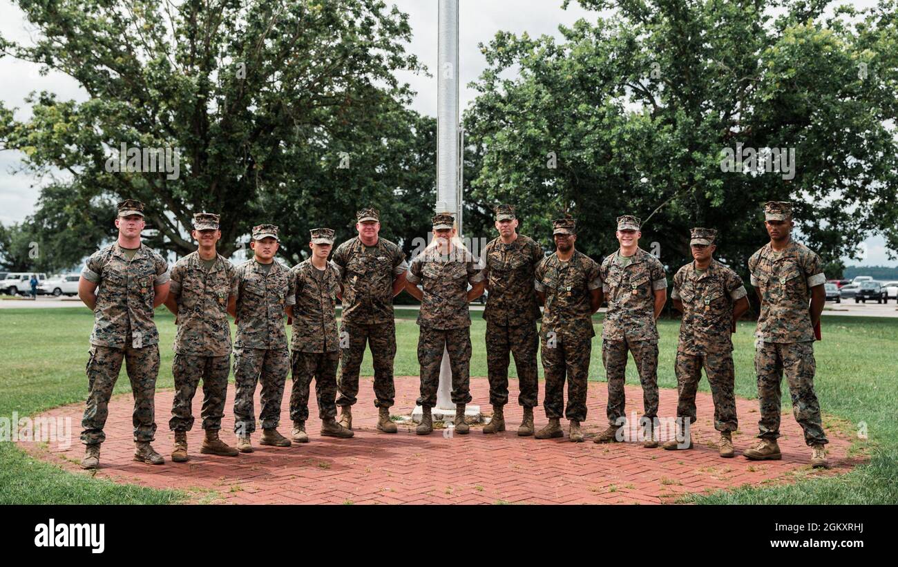 U.S. Marines with Headquarters Battalion (HQBN) and 2d Combat Engineer ...