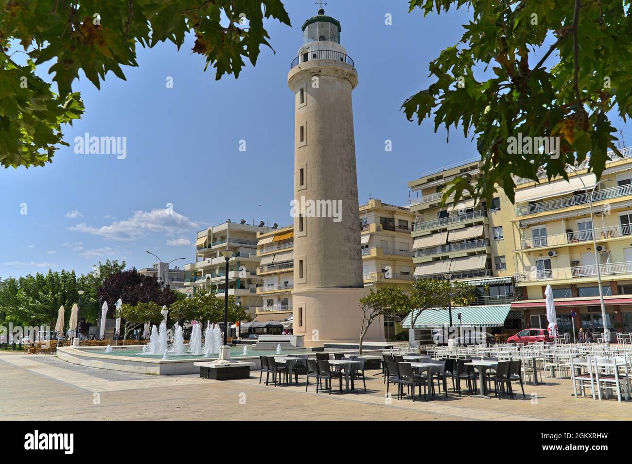 The lighthouse and main square of Alexandroupolis in Greece Stock Photo ...