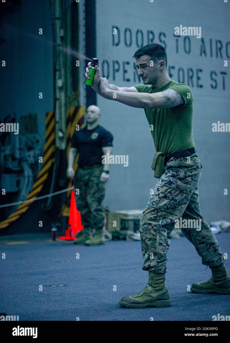 U.S. Marine Corps Cpl. Joshua Martinez, with Combat Logistics Battalion ...