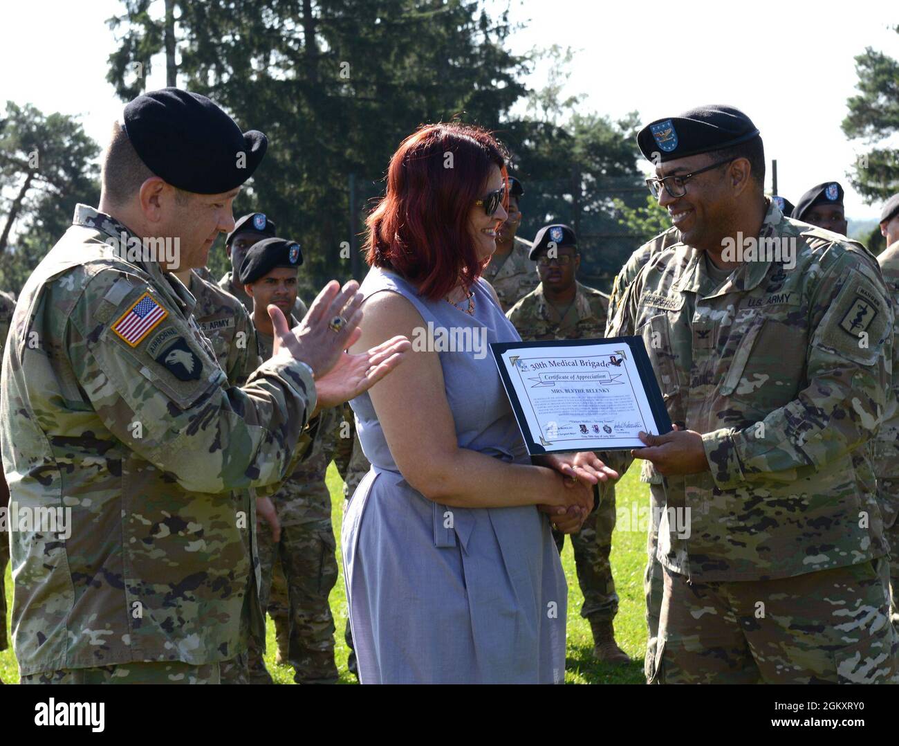 U.S. Army Col. Jordan V. Henderson III (right) 30th Medical Brigade ...