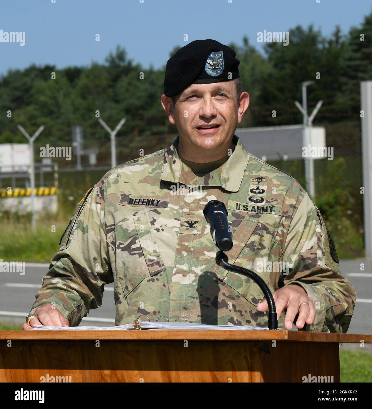 U.S. Army Col. Michael F. Belenky, 519th Hospital Center outgoing ...