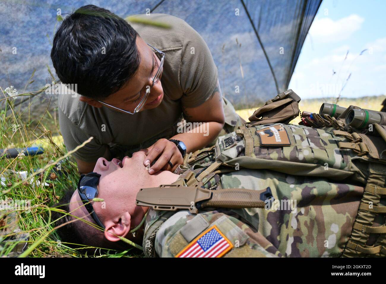 U.S. Army Spc. Jace Frudden, a Combat Medic Specialist with Bulldog ...