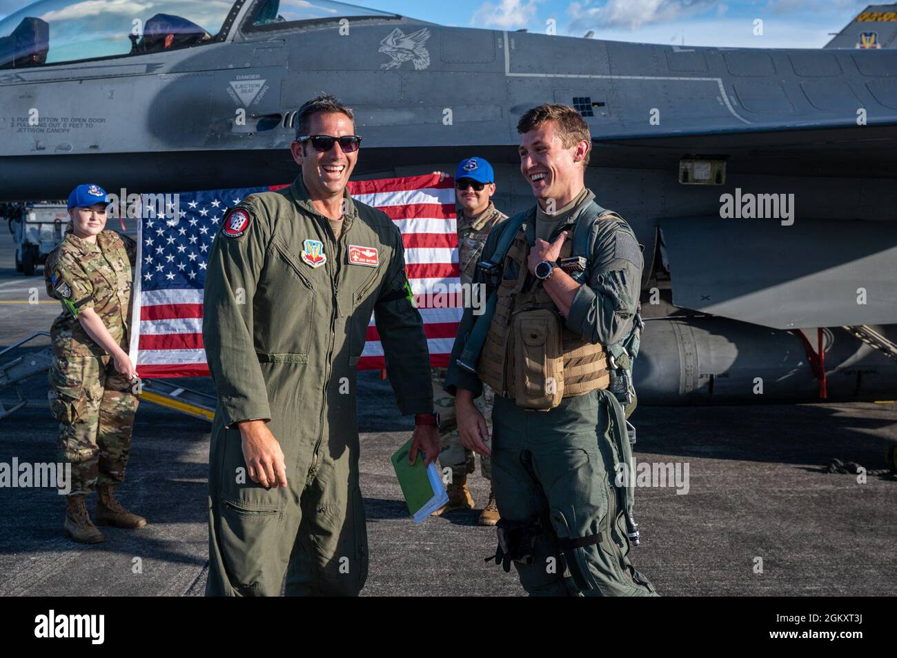 U.S. Air Force Maj. Joseph Butters and U.S. Air Force Capt. Devin ...