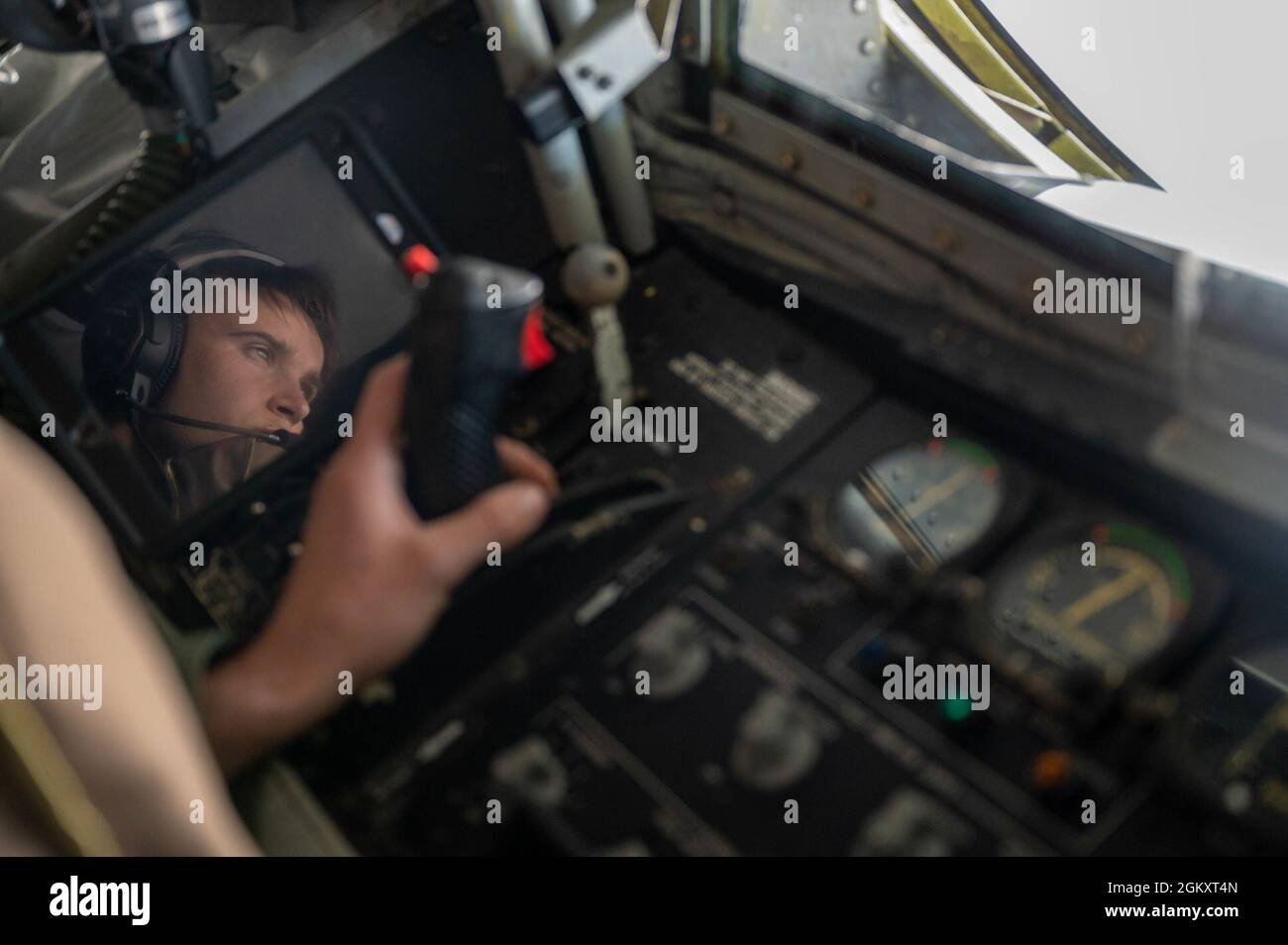 Airman 1st Class Andrew Miller, a 97th Air Refueling Squadron boom ...