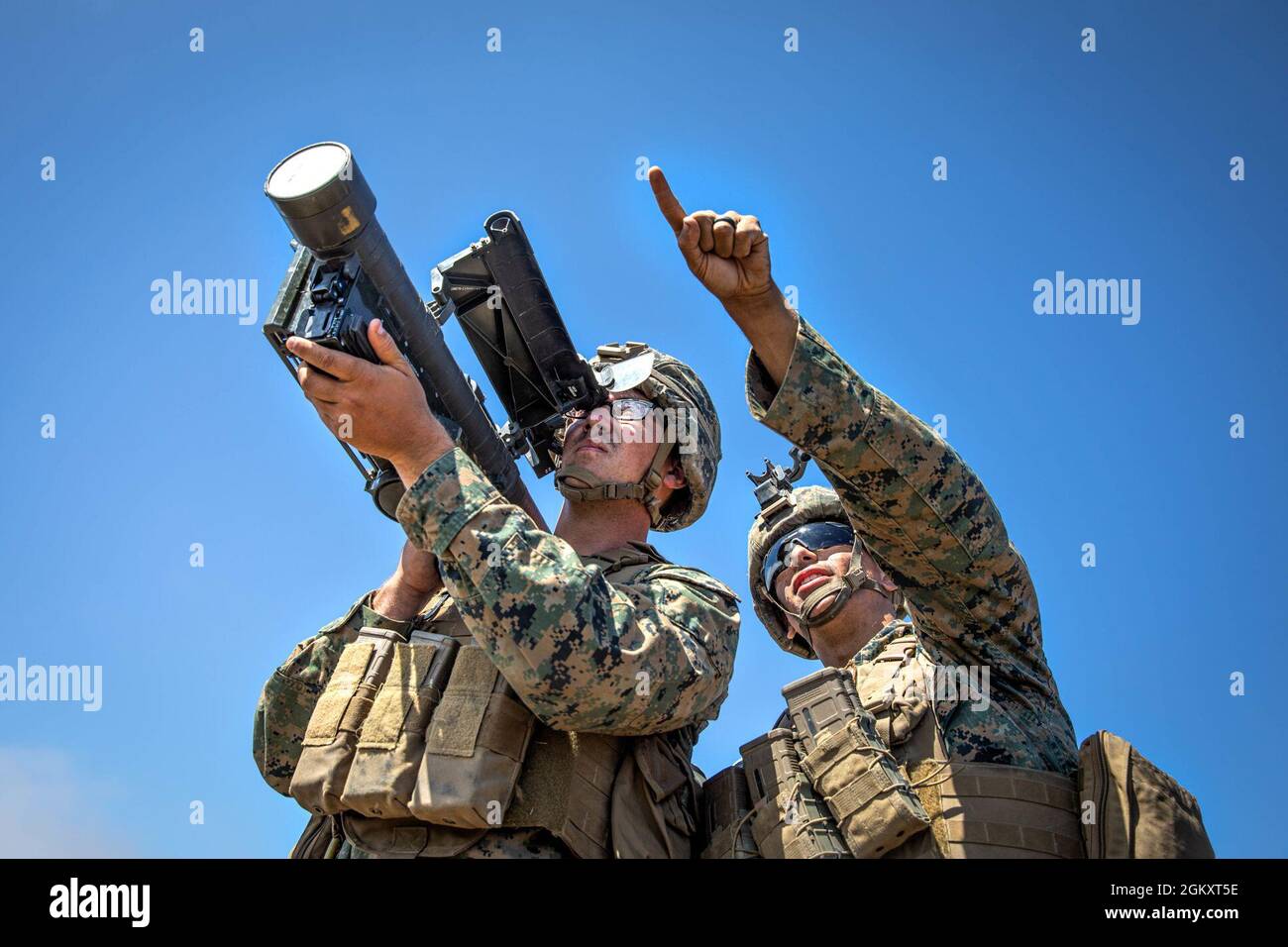 U.S. Marine Corps Lance Cpl. Chandler G. Bryan (left), and Lance Cpl ...