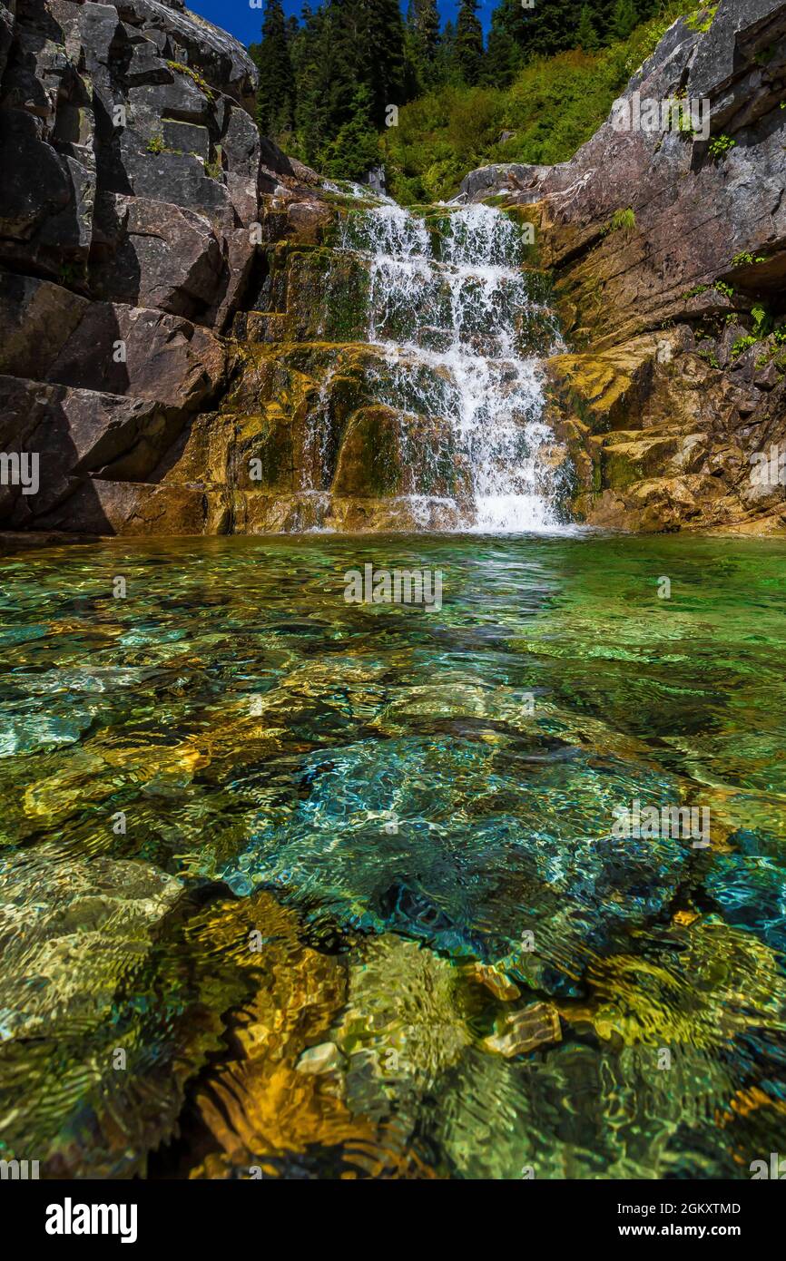 Keekwulee Falls in the Alpine Lakes Wilderness, Mount Baker–Snoqualmie ...