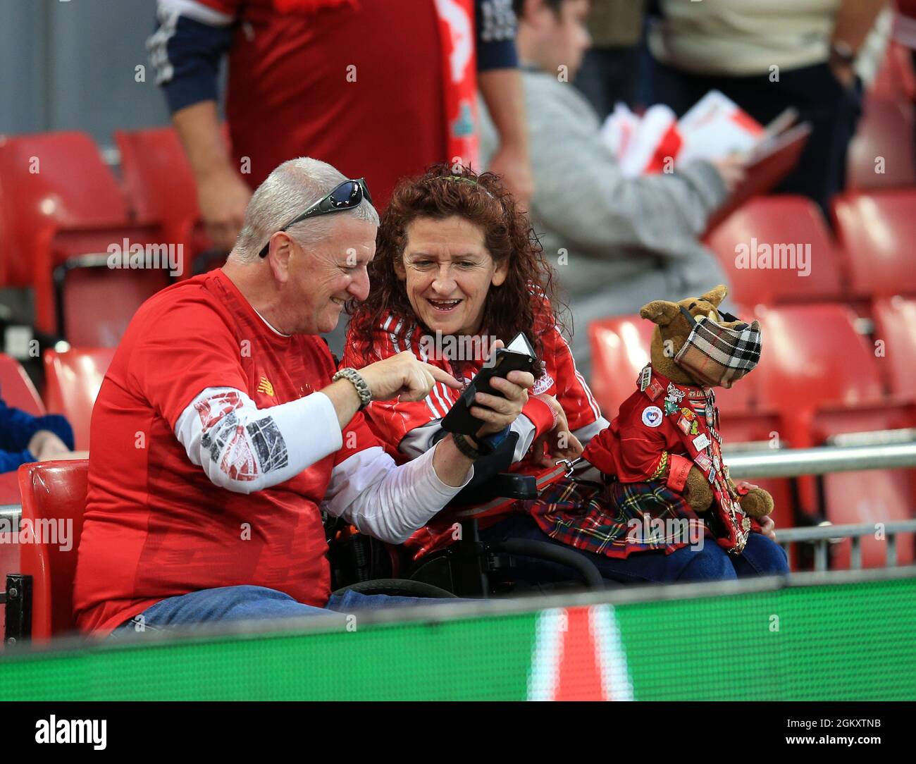 Anfield, Liverpool, UK. 15th Sep, 2021. UEFA Champions League football, Liverpool versus AC ...