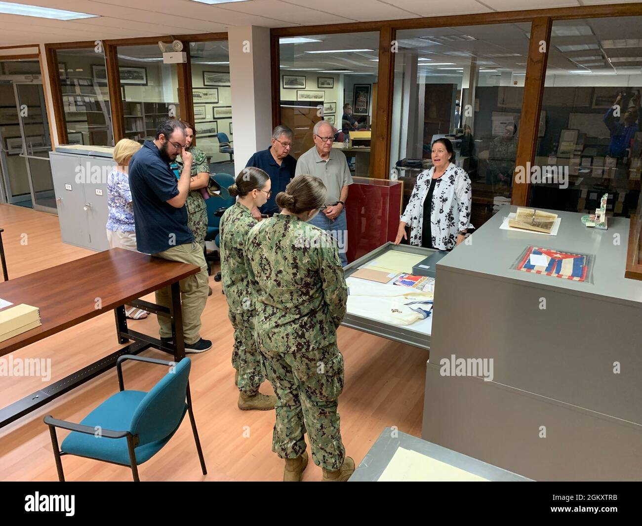 Museum Registrar Katherine Renfrew (far right) of the Hampton Roads ...