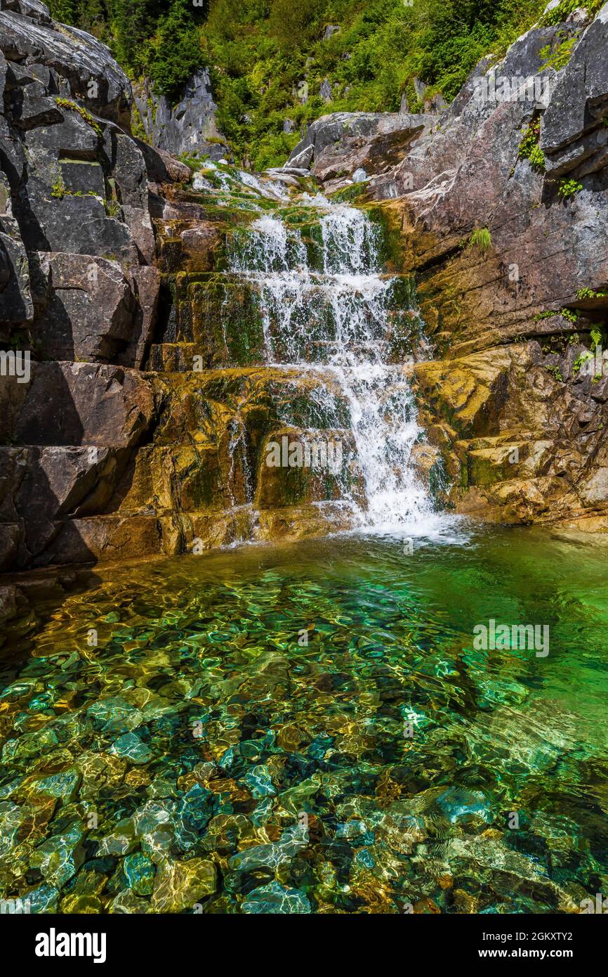 Keekwulee Falls in the Alpine Lakes Wilderness, Mount Baker–Snoqualmie ...
