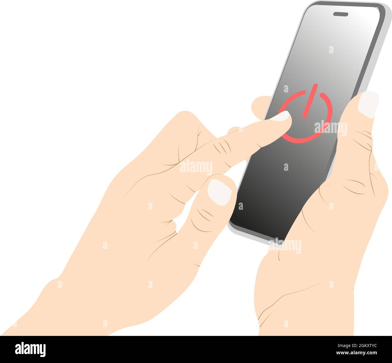 Turning off with smartphone, screen, power off, turn off, deactivate ...