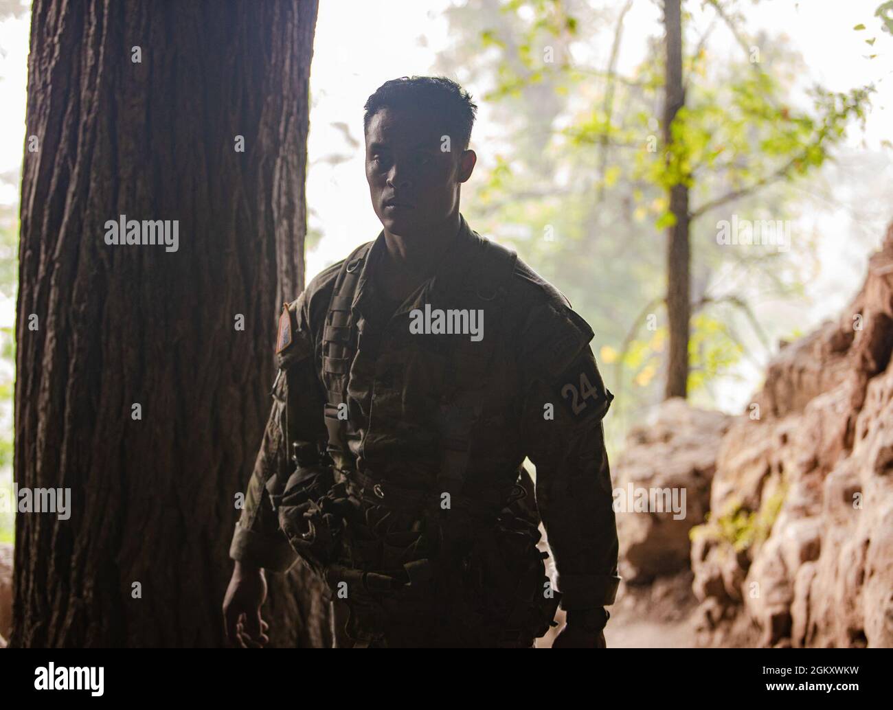 Staff Sgt. Jamal Tmatk, from the U.S Army Cadet Command, competes in ...