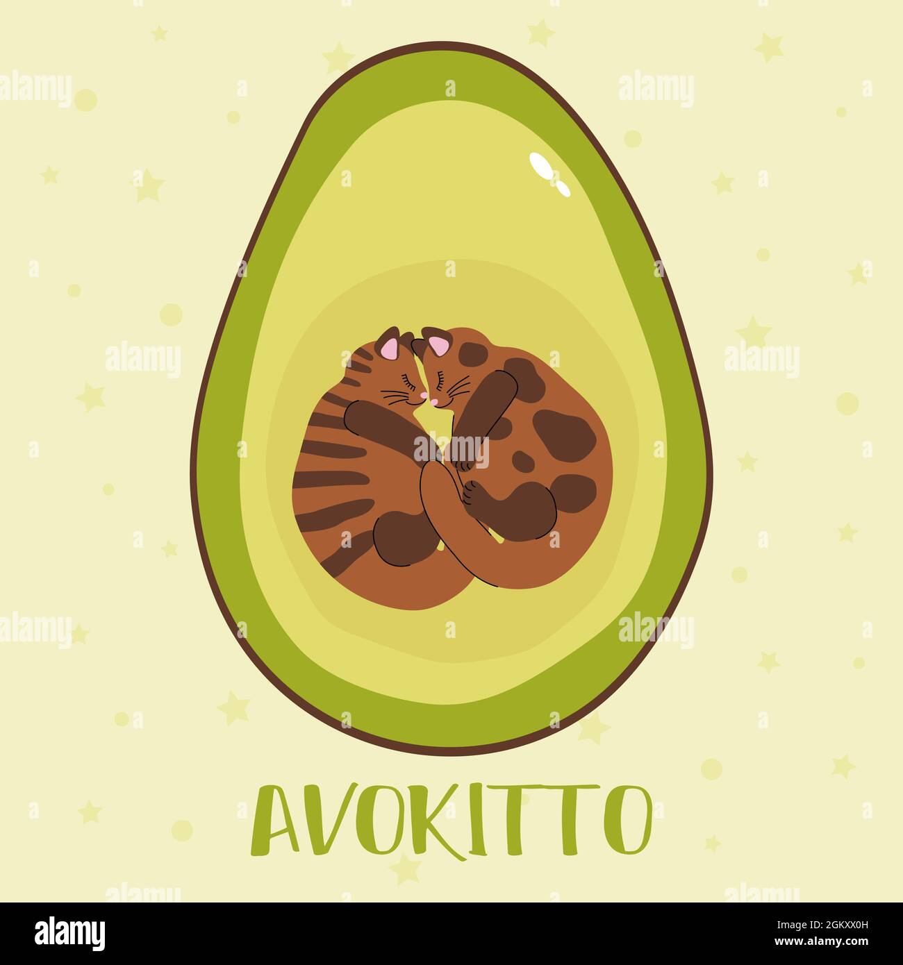 Cute cats food in Stock Vector Images - Alamy